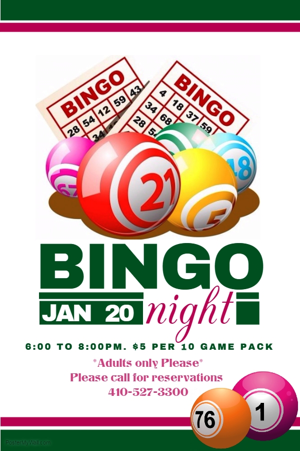Bingo Night | Hunt Valley Country Club | 2017-01-20
